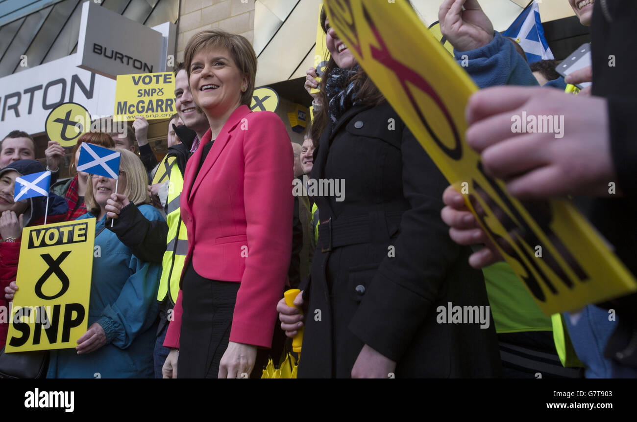 SNP leader Nicola Sturgeon on the General Election campaign trail in ...