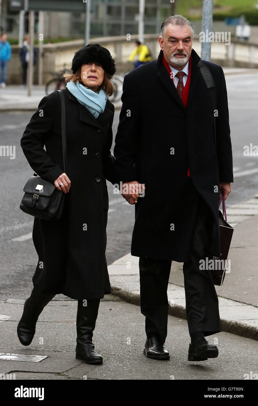 Ian Bailey and Jules Thomas arrive at the Four Courts in Dublin where ...