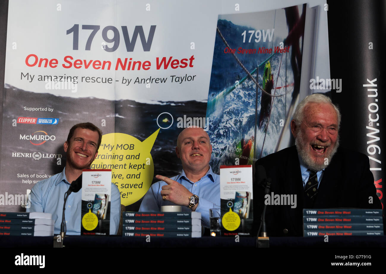 Andrew Taylor, (centre) survivor of man overboard incident in the ...