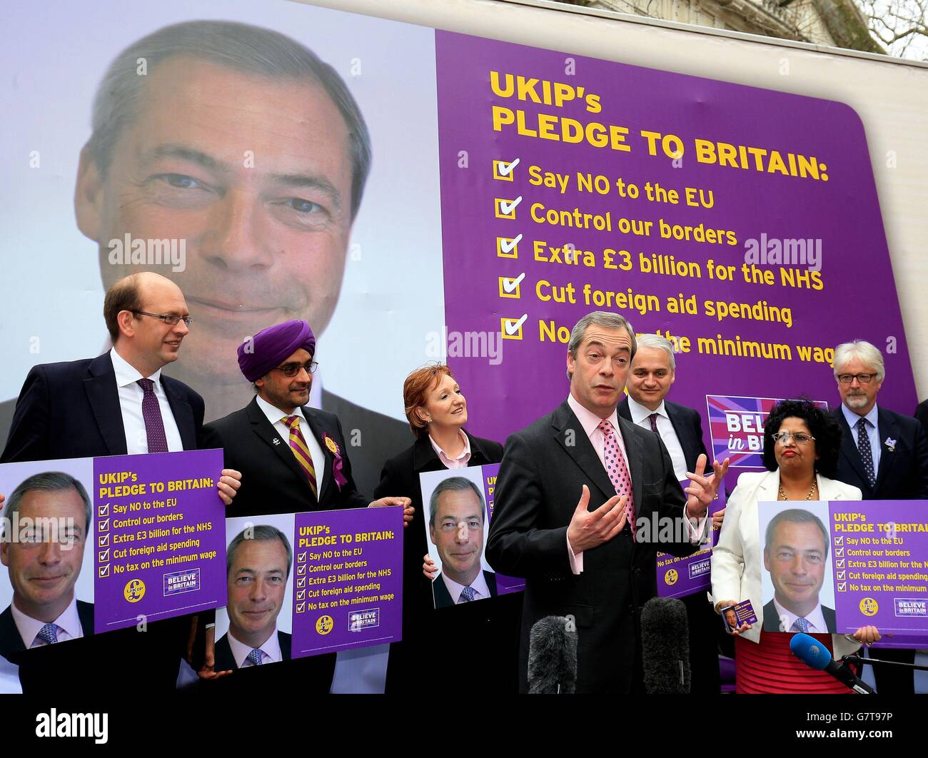 Ukip leader Nigel Farage unveils his party's Pledges to Britain during ...