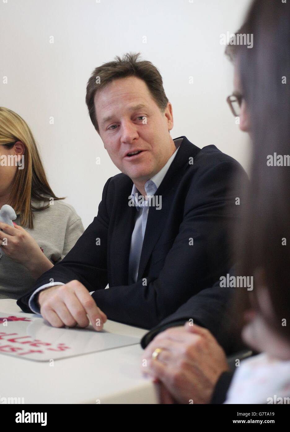Liberal Democrat leader Nick Clegg during his visit to the Millie's ...
