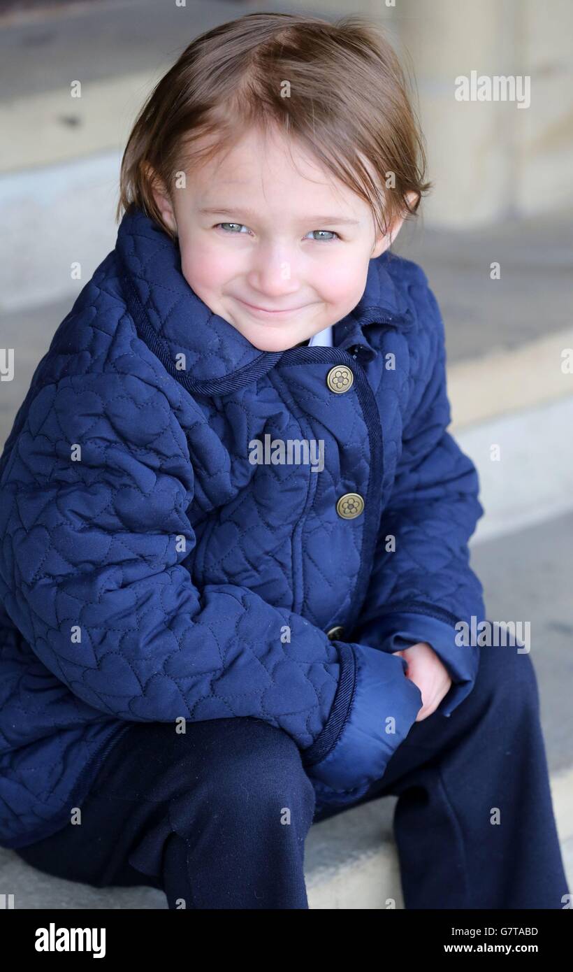 Four-year-old, Jennifer Talbot-Bagnall, who presented Labour leader Ed ...