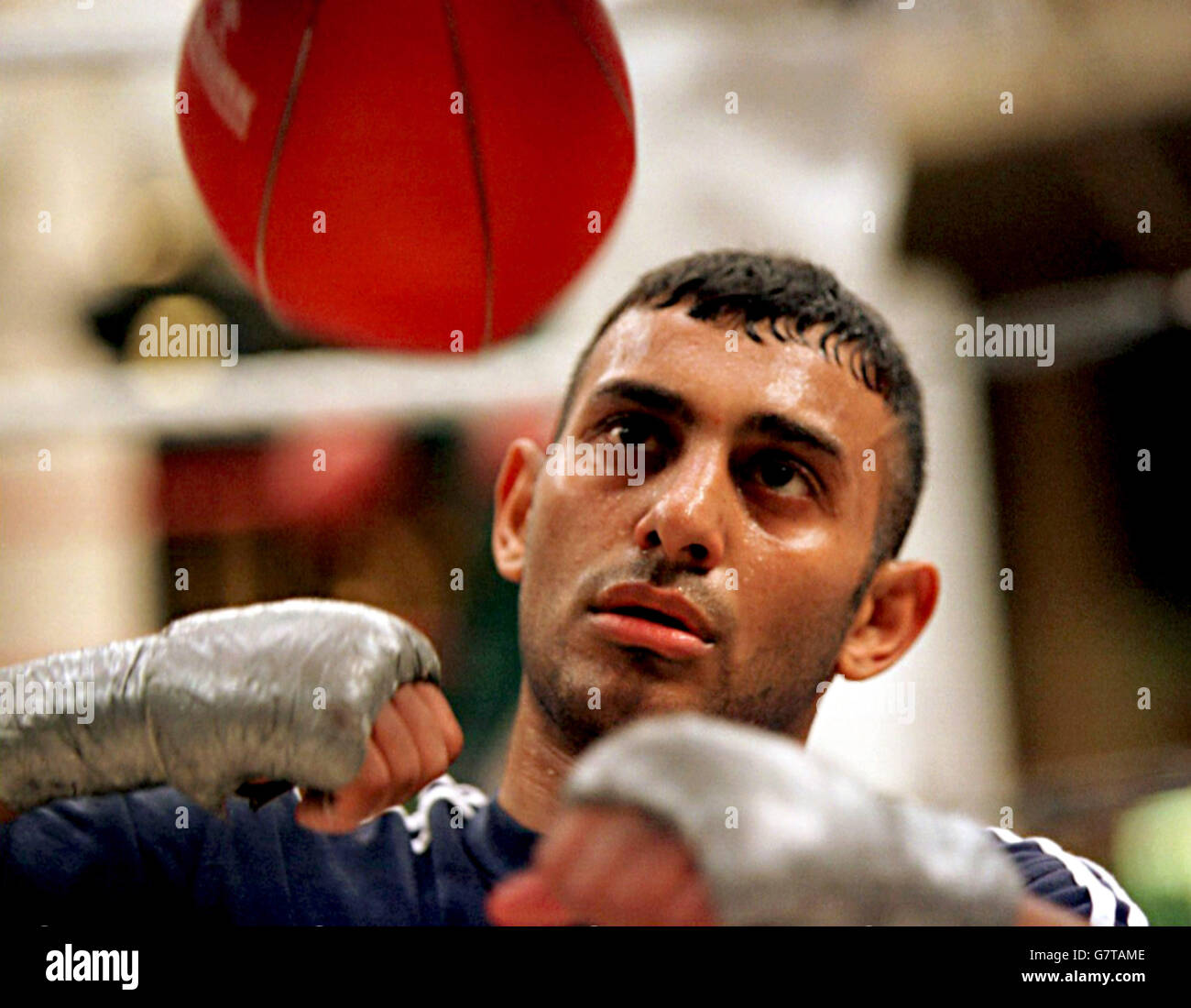 Prince Naseem Hamed training at Newcastle's Metro rCentre Stock Photo ...