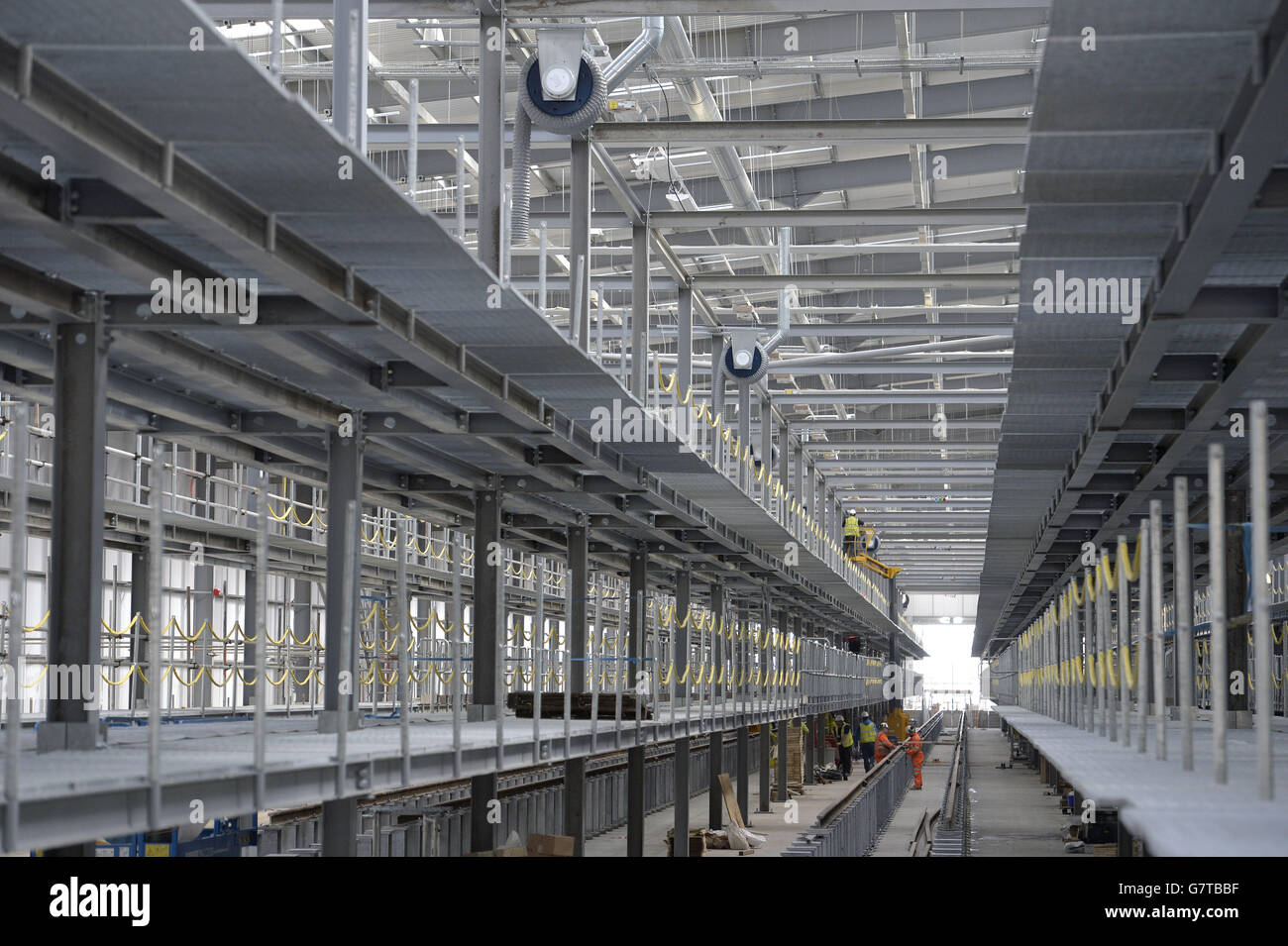 A general view of of construction site of the Hitachi factory in Newton ...