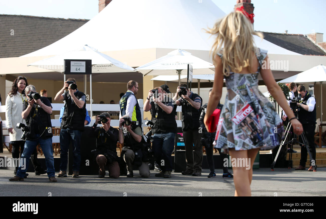 Lydia Brown poses for photographers on Ladies Day of the Crabbies Grand ...