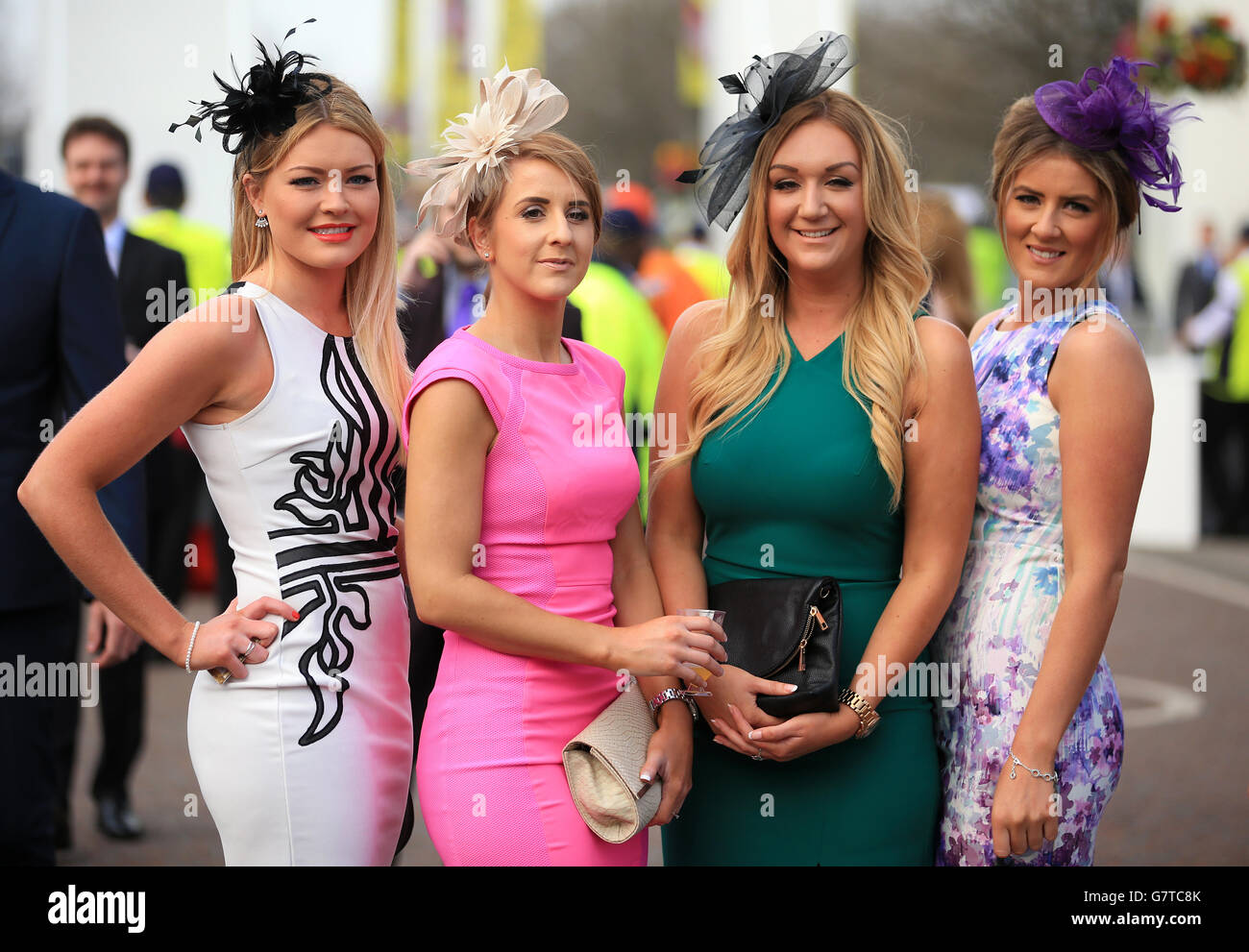 Female racegoers arriving ahead of the day's racing on Ladies Day of ...