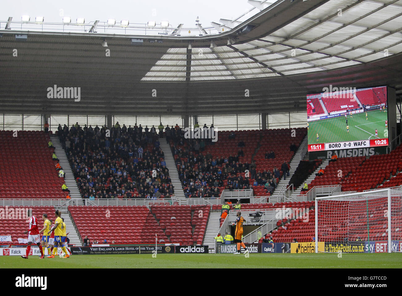 A general view of The Riverside Stadium looking towards the away fans ...