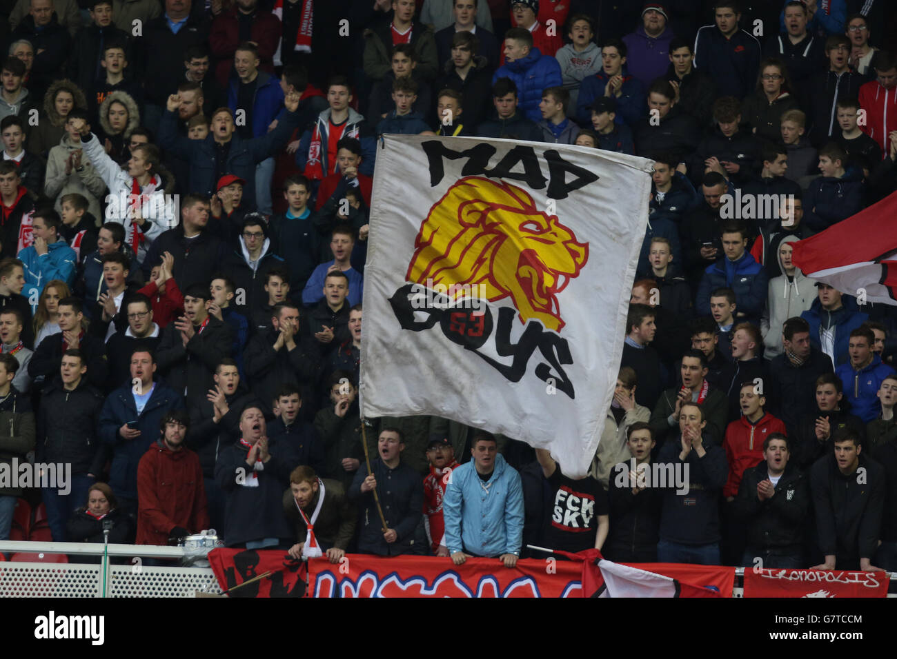 Soccer football crowd fans spectators gv general view hi-res stock ...