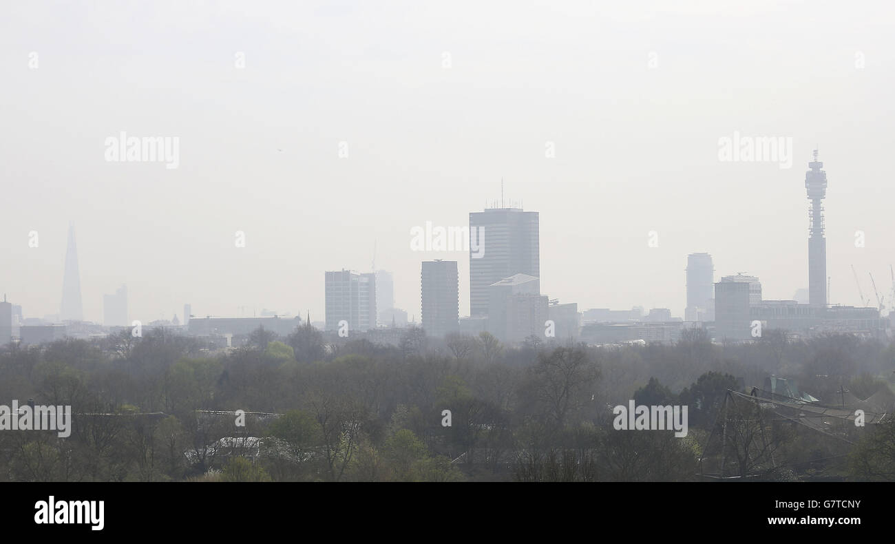 Smog over London as the Department for Environment, Food and Rural ...