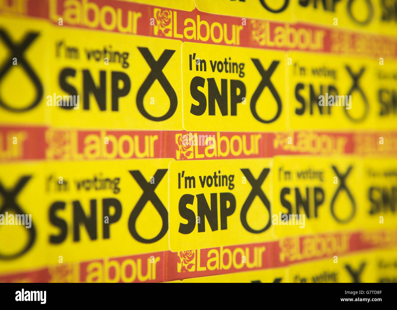 SNP and Scottish Labour campaign material as the General Election ...