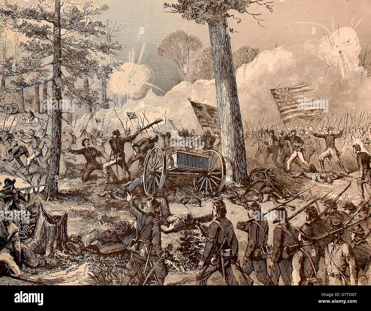 Battle of Bentonville, March 20, 1865 - General Mower turning the ...