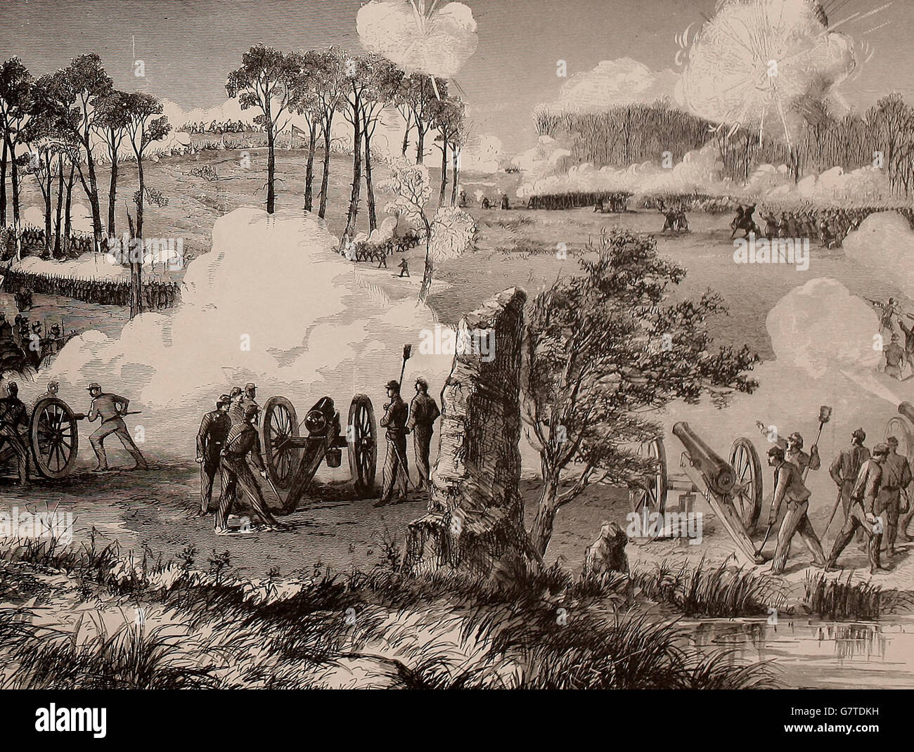 The Battle of Iuka, Mississippi, between General Rosecrans and the ...