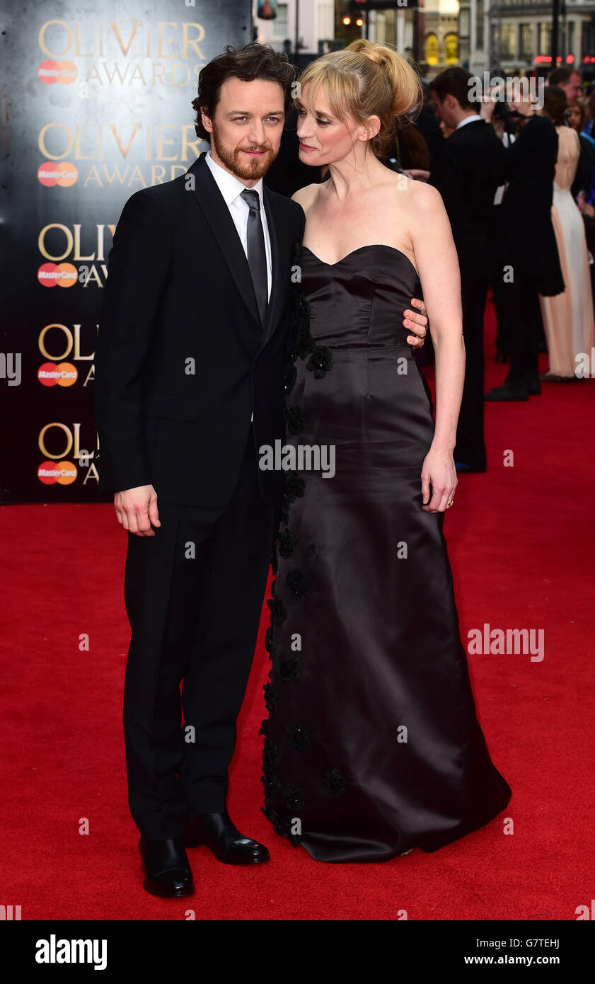 James McAvoy and Anne-Marie Duff attending the Olivier Awards at the ...