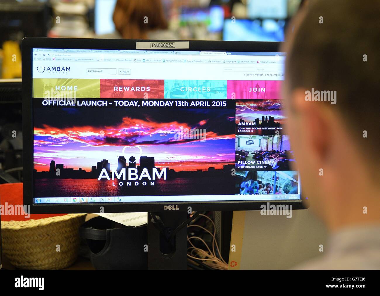 The home page of the AMBAM website, as the new social network for ...