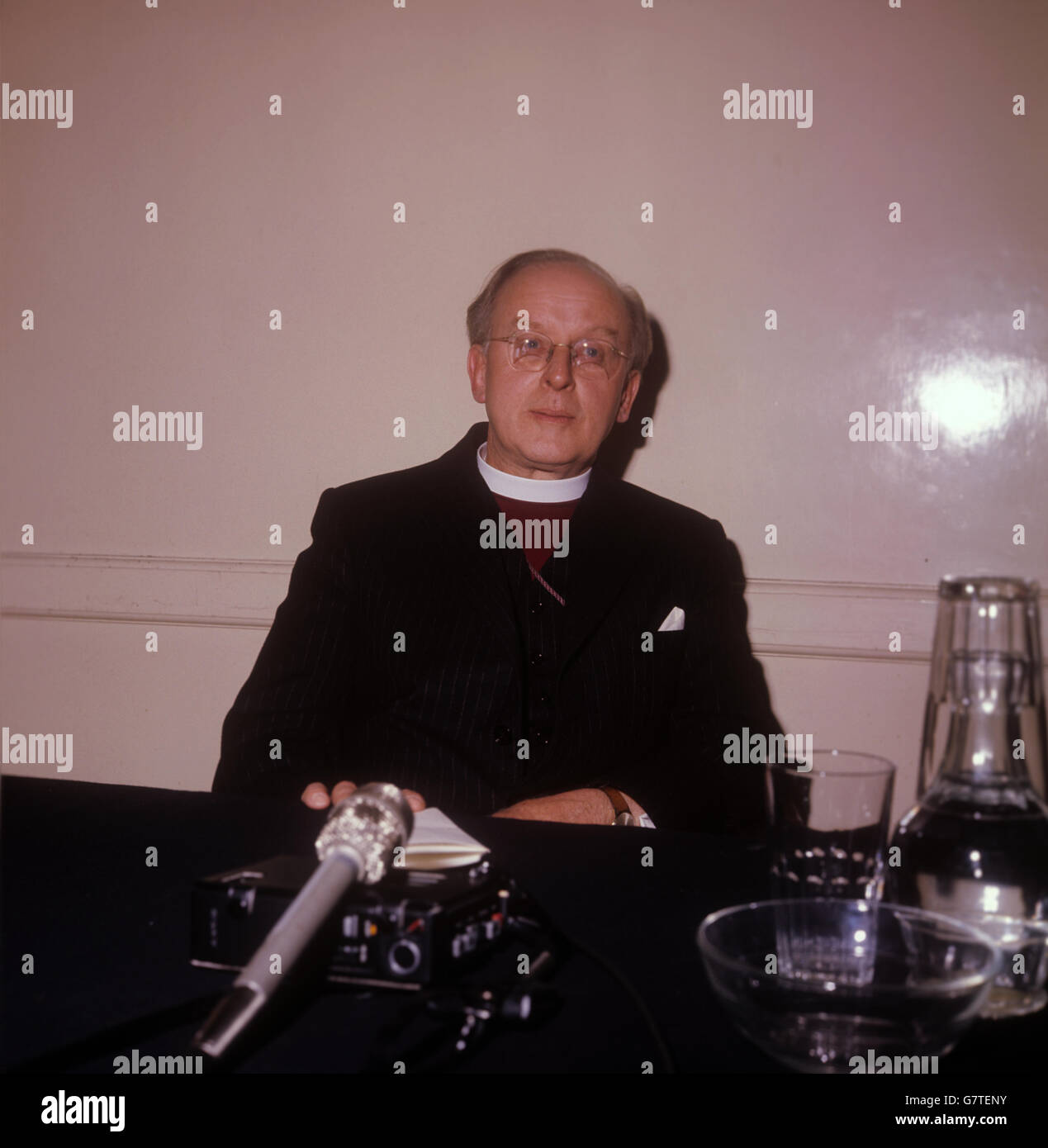Dr Donald Coggan Archbishop Of Canterbury High Resolution Stock ...