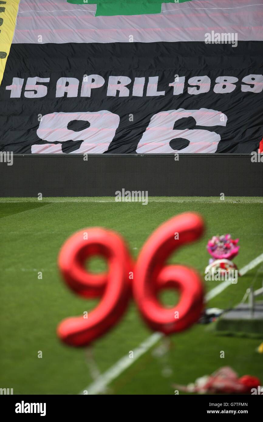 Balloons are released during the hillsborough memorial service at ...