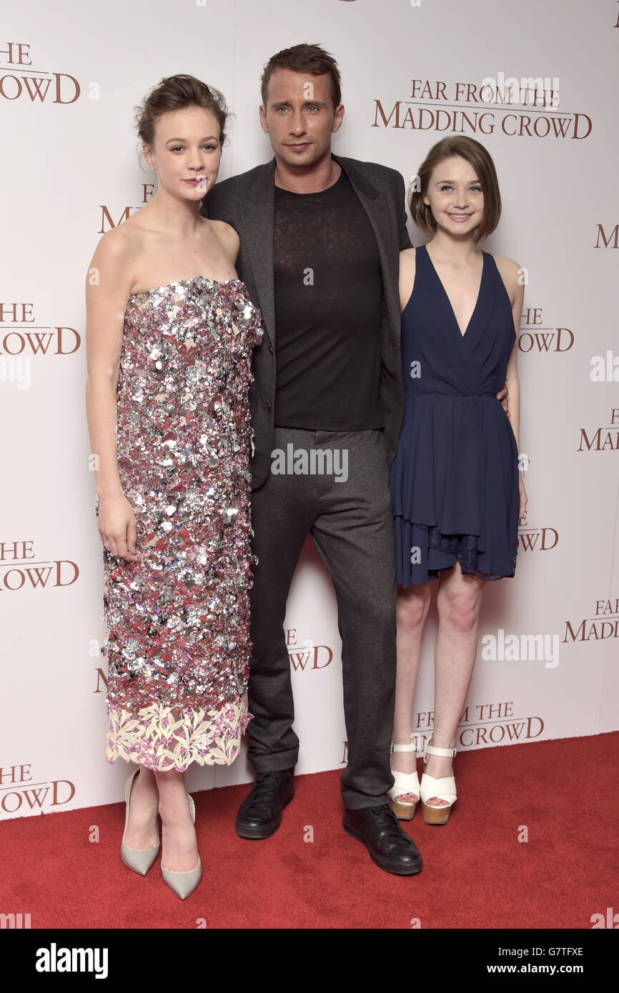 Carey Mulligan, Matthias Schoenaerts and Jessica Barden attending the ...