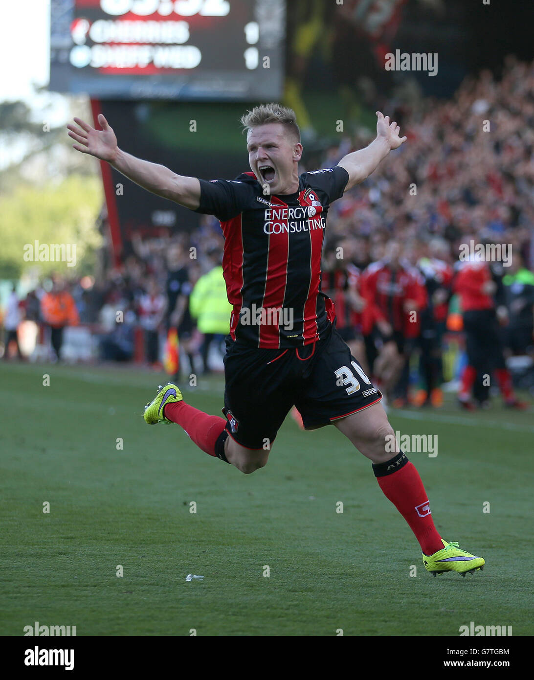 AFC Bournemouth's Matt Ritchie celebrates scoring his sides second goal ...