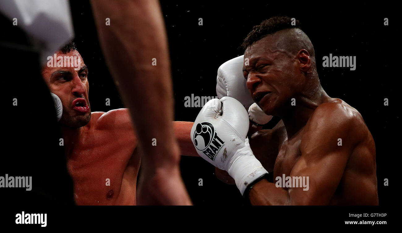 Boxing - Liverpool Echo Arena. Joe Selkirk and Yuir Pompilio fight in ...