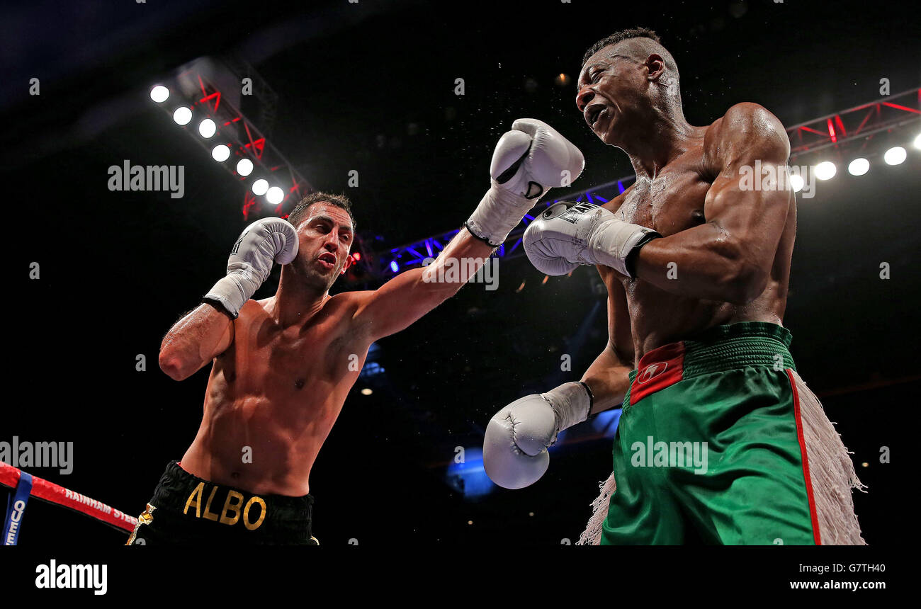 Joe Selkirk (left) and Yuir Pompilio fight in the International Light ...