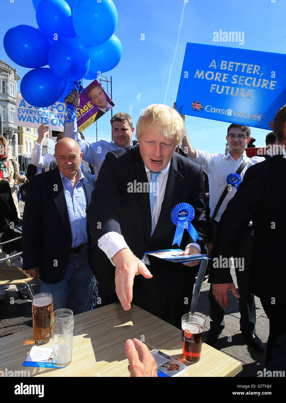 General Election 2015 campaign - April 21st. Mayor of London Boris ...