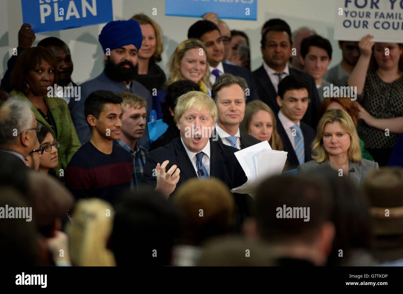 Mayor of London Boris Johnson launches the Conservative London campaign ...