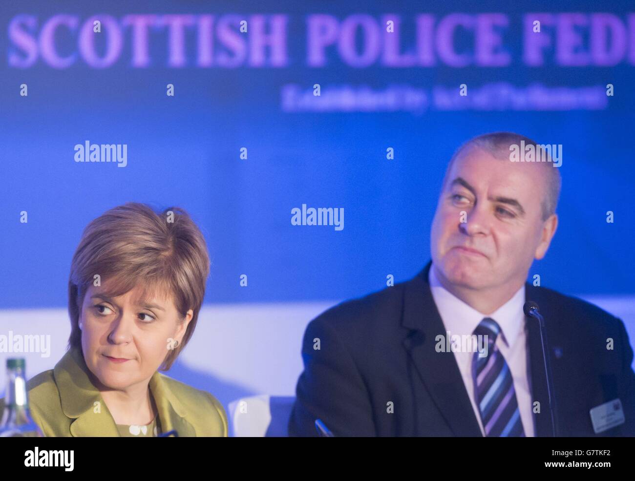 First Minister Nicola Sturgeon (left) and Scottish Police Federation ...
