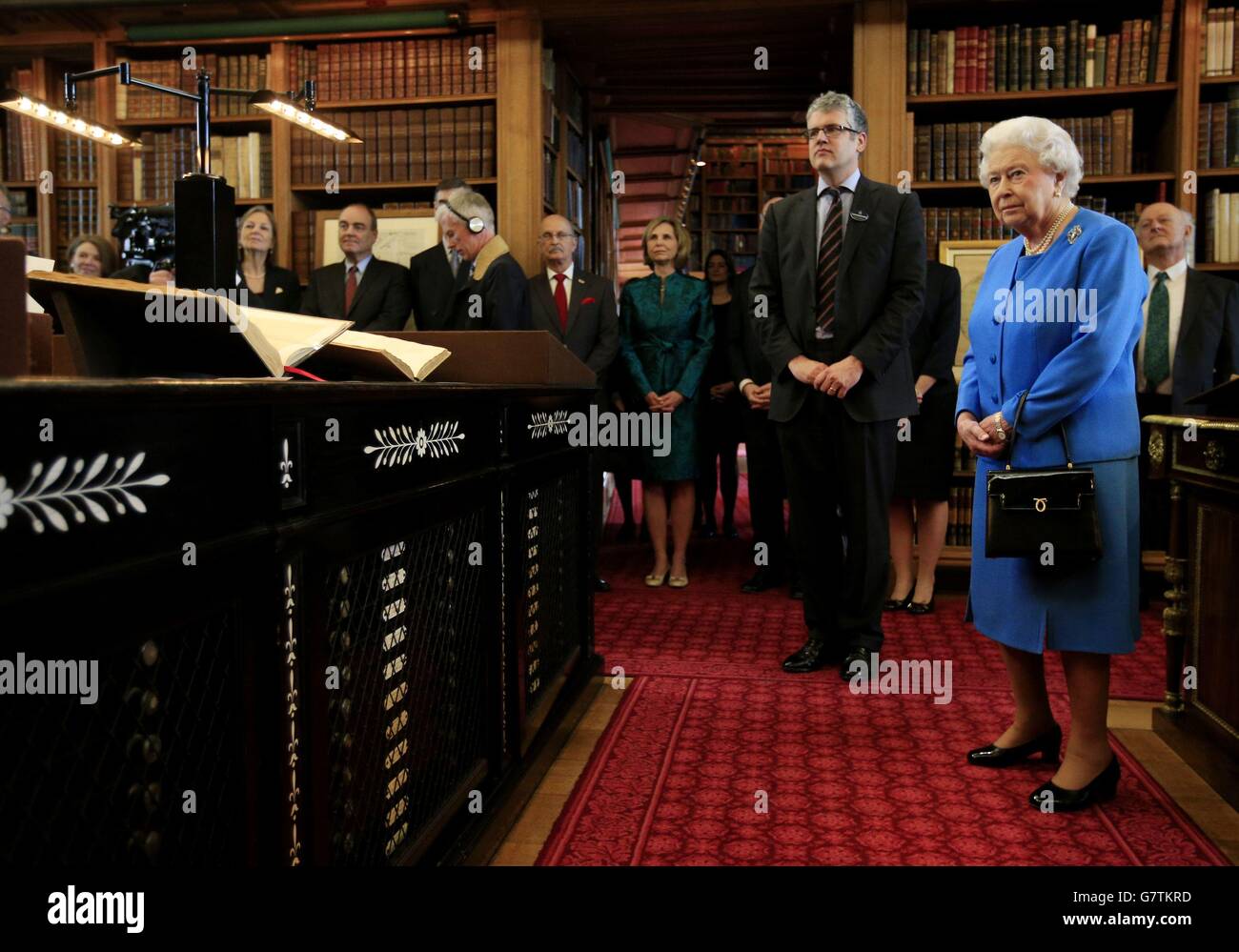 Queen Elizabeth II attends the launch of the George III Project at an ...