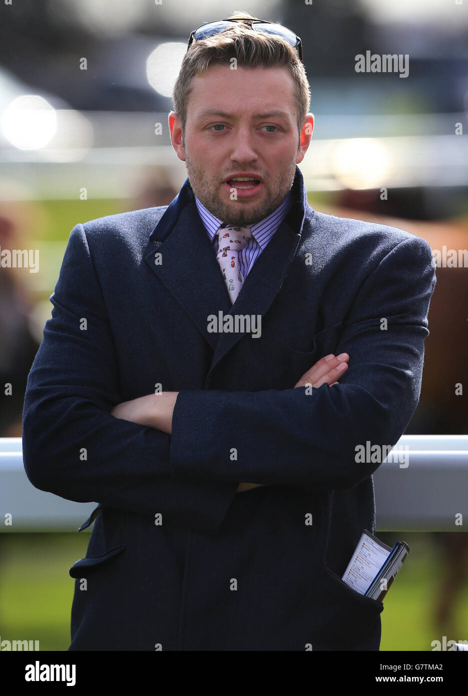 Trainer Mark Johnston son Charlie Johnston at Doncaster Racecourse ...