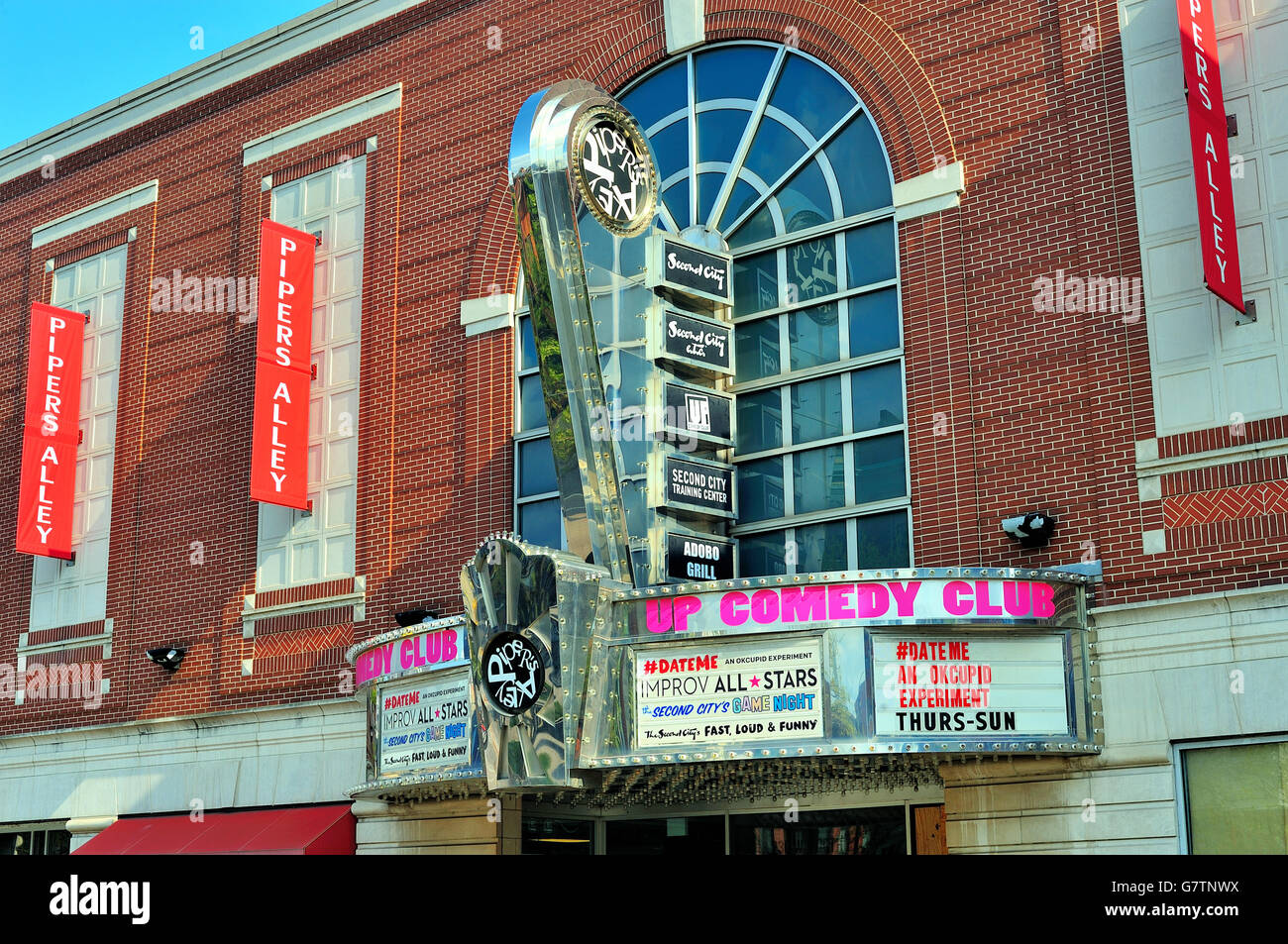 Chicago, Illinois, USA. Second City Theater, an improvisational comedy ...