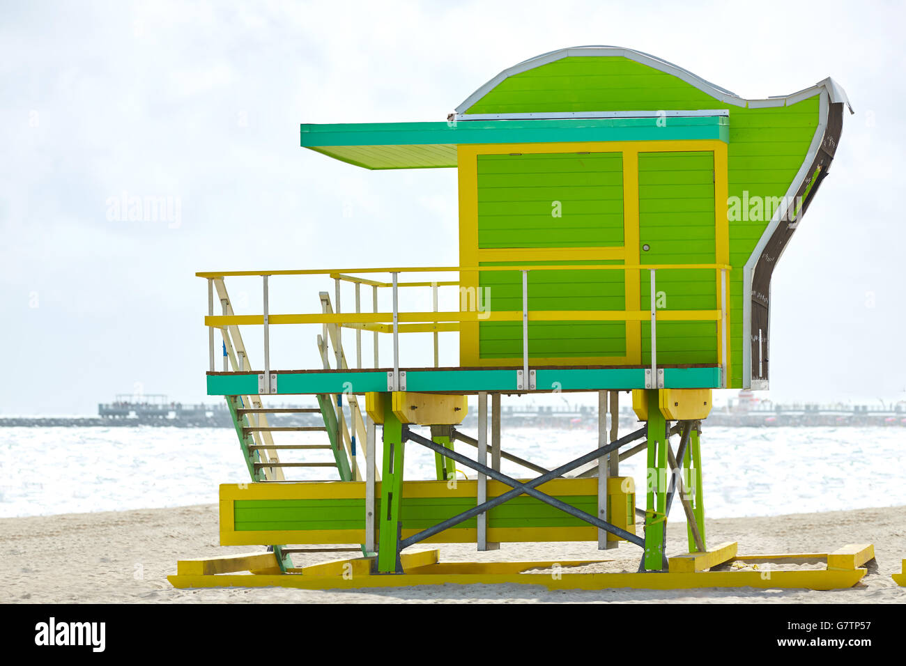 Miami beach baywatch tower in south beach of Florida USA Stock Photo ...