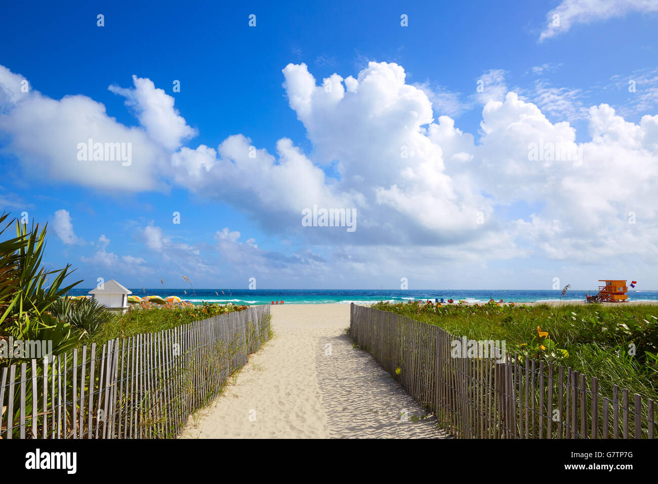 Miami south Beach entrance in Florida USA Stock Photo - Alamy