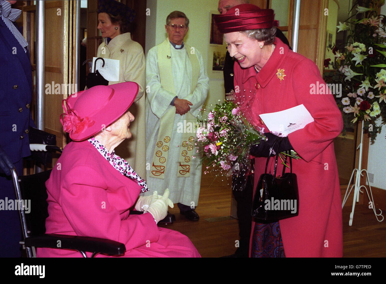 The Queen talks with Mrs Florence Marshall, who celebrates her 100th ...