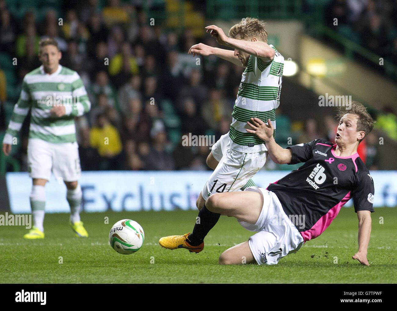 Football action soccer celtic mangys full length tackling hi-res stock ...