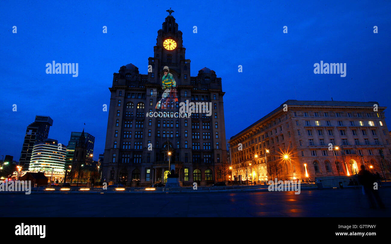 Ap mccoy projection on the liver building hi-res stock photography and ...