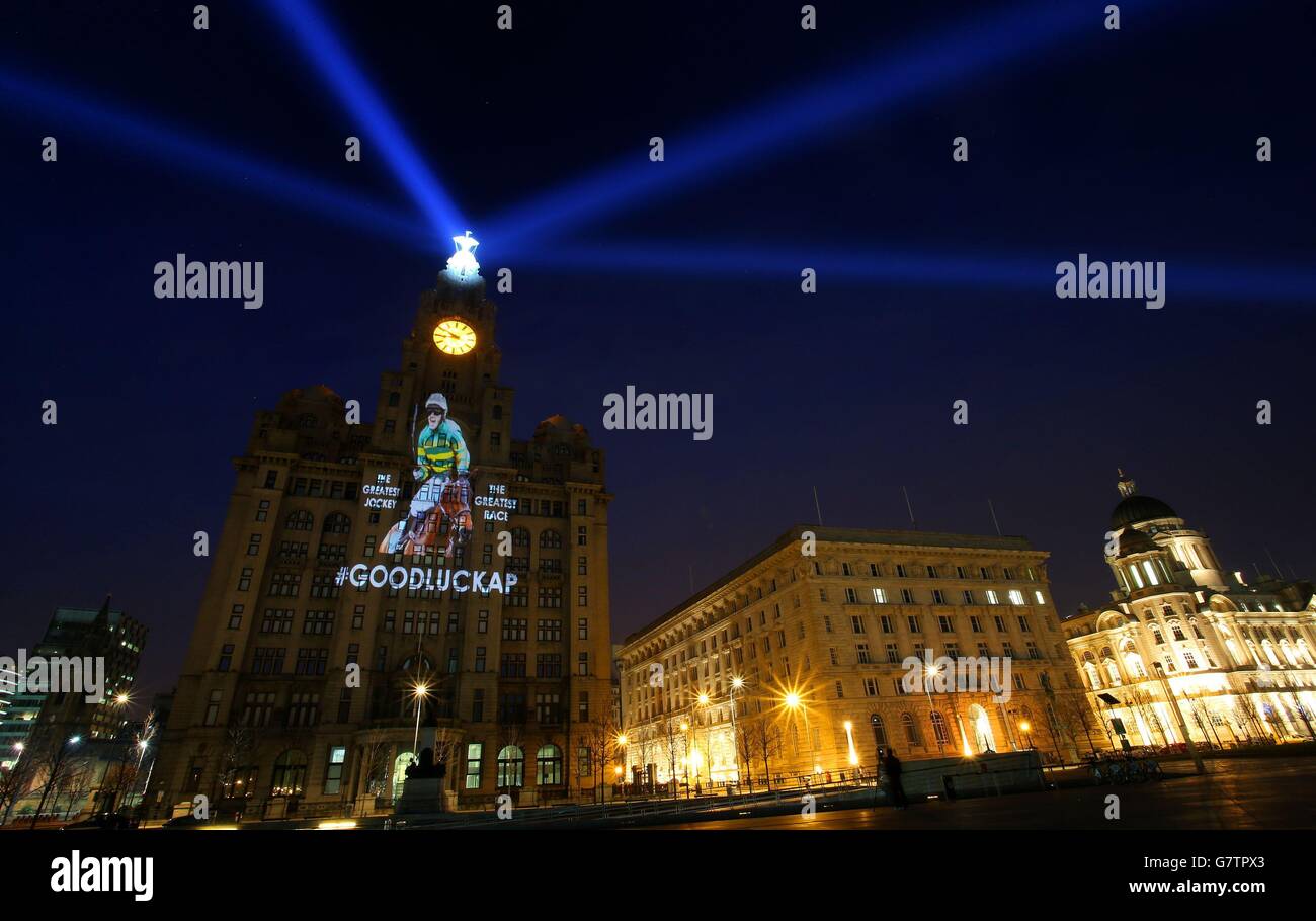 Ap mccoy projection on the liver building hi-res stock photography and ...