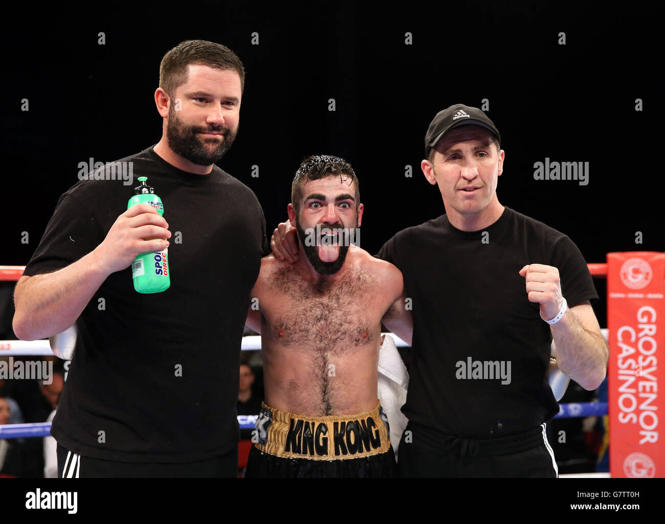 Boxing - First Direct Arena. Jono Carroll (centre) celebrates beating ...