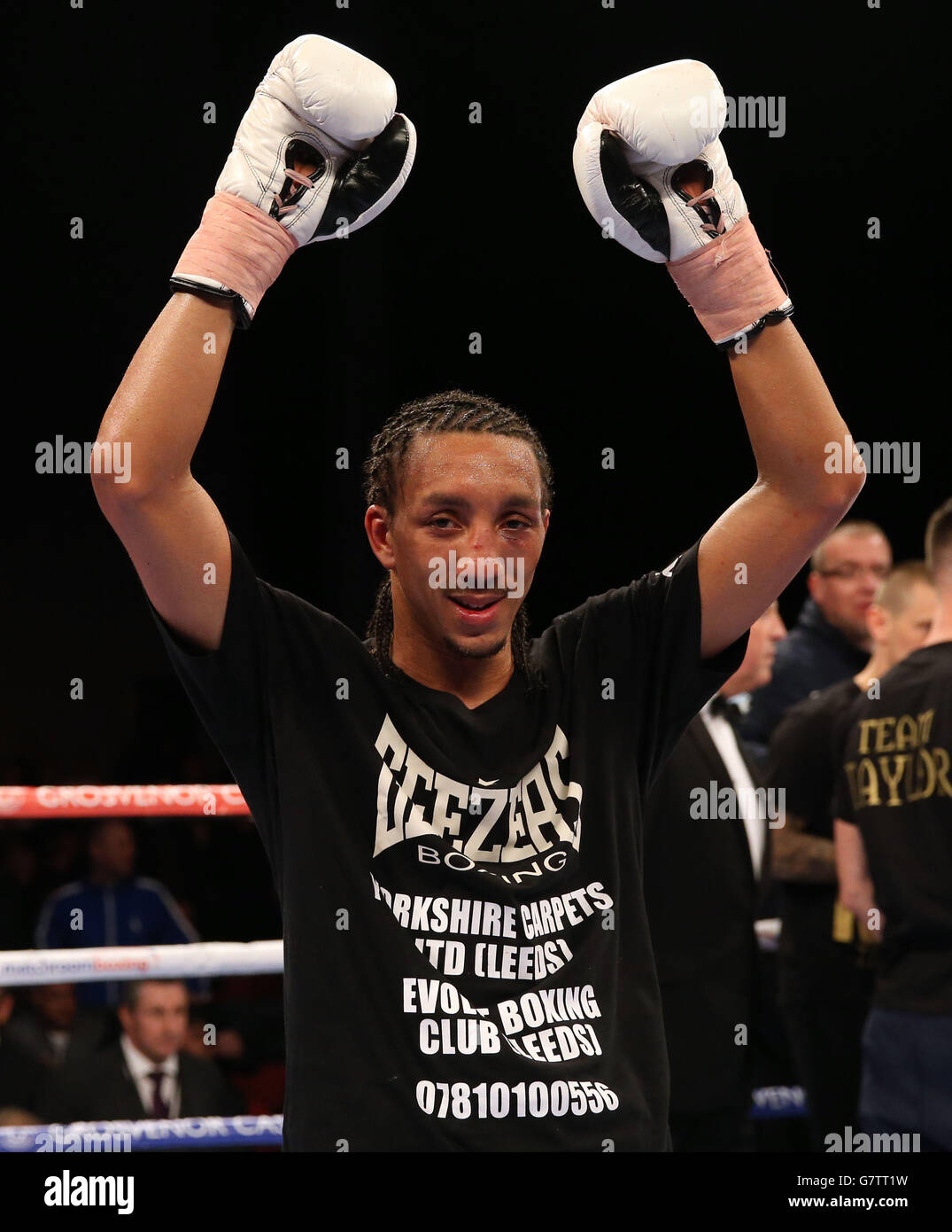 Tyrone Nurse celebrates beating Liam Taylor during their Light ...