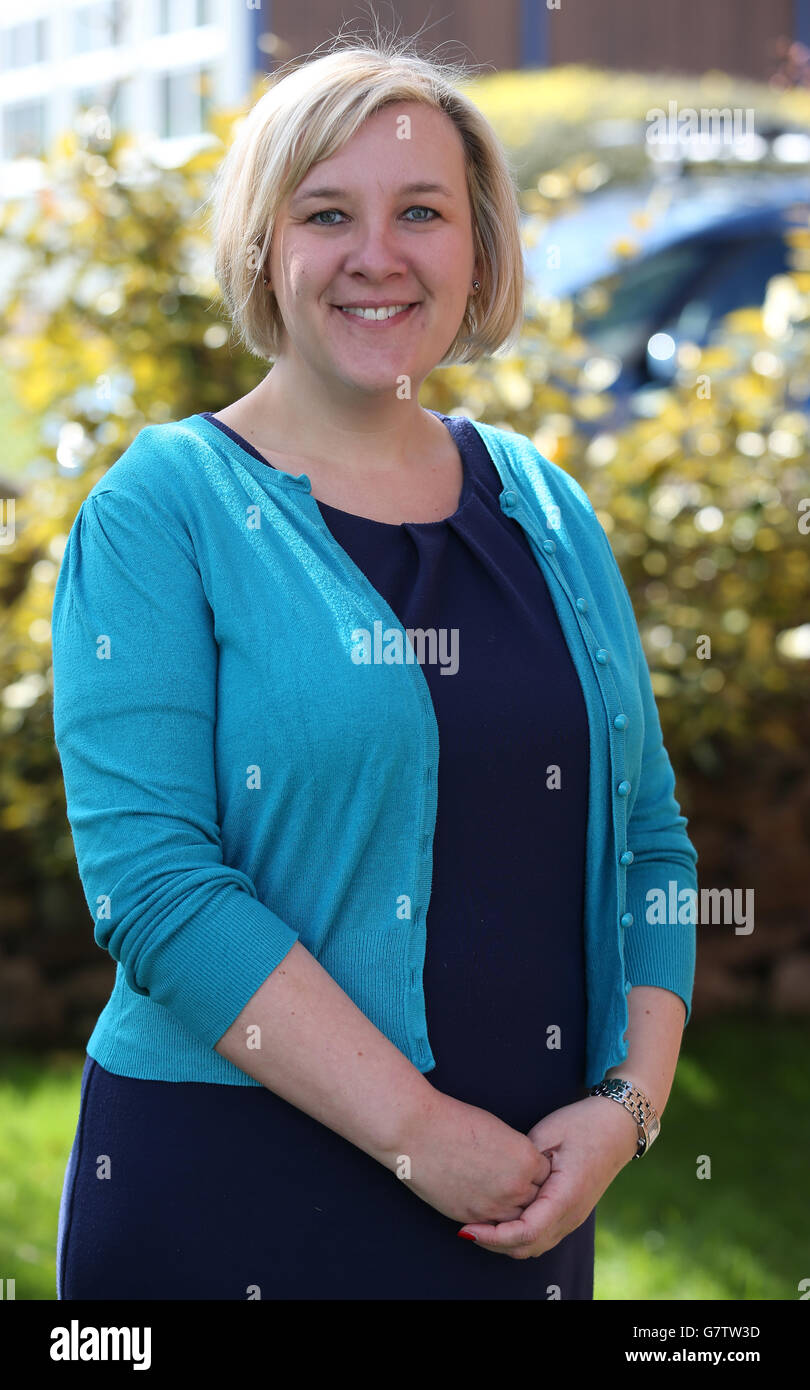 During an election campaign event at marple girl guide hut hi-res stock ...