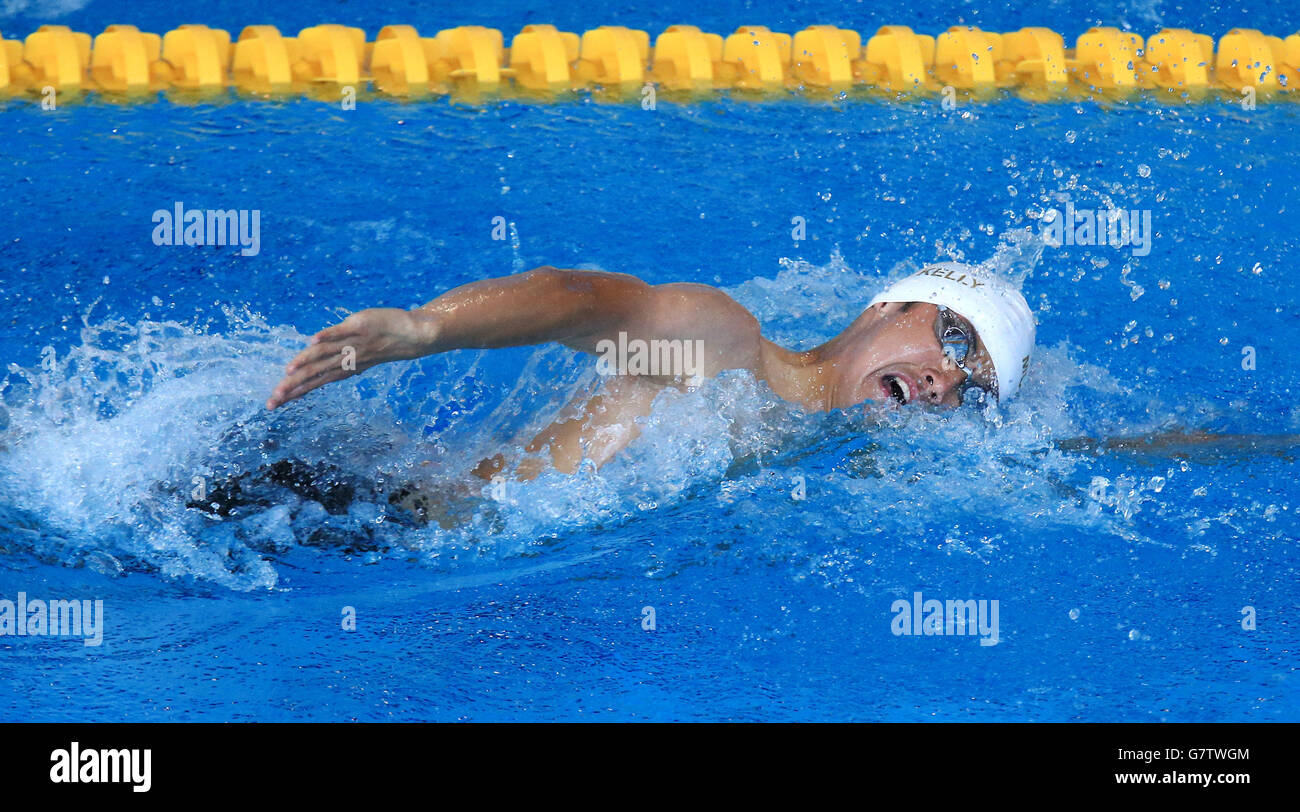 Julian Chan Quee Lin during the mens open 400m freestyle heats during ...