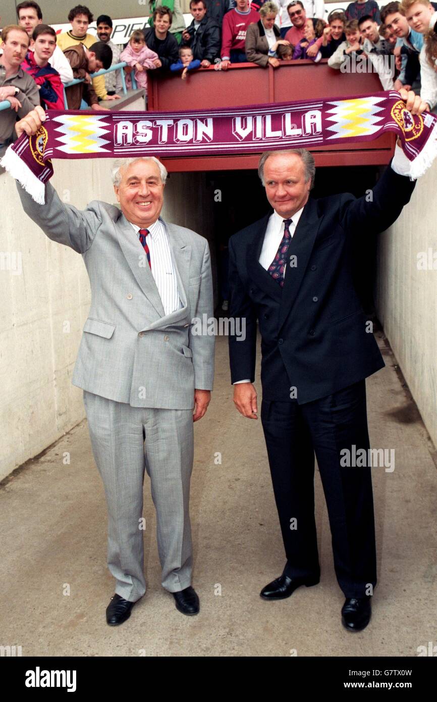 RON ATKINSON, WITH DOUG ELLIS AS ATKINSON BECOMES MANAGER AT ASTON ...