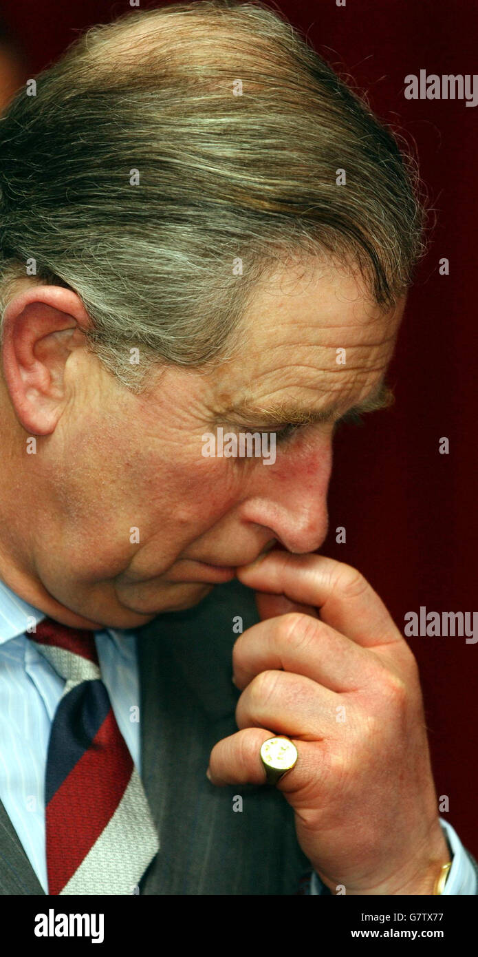 The Prince of Wales deep in thought at at the Royal Perth Hospital. The ...