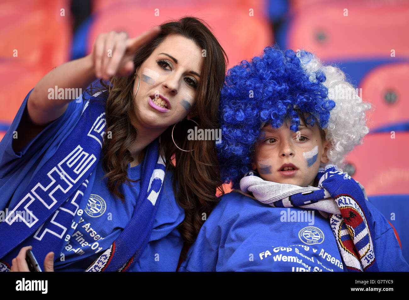 Reading fans in the stands ahead of the FA Cup Semi Final match at ...