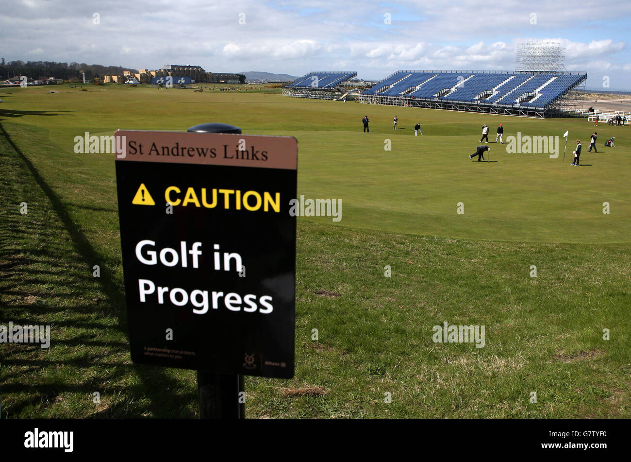 Caution sign st andrews hi-res stock photography and images - Alamy