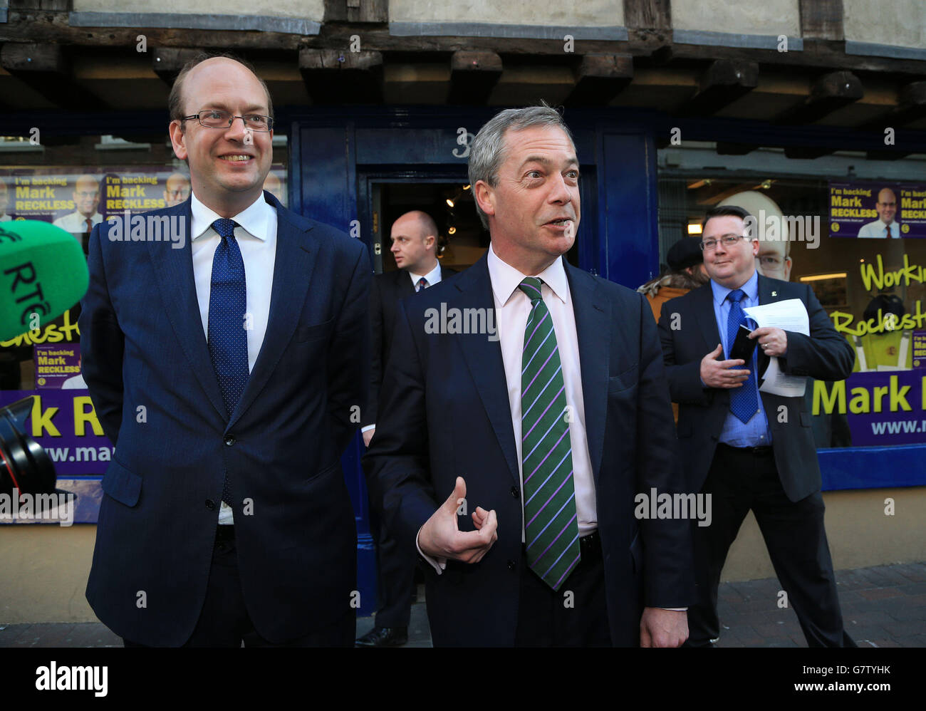 Ukip Leader Nigel Farage (right) with Mark Reckless, Ukip MP for ...