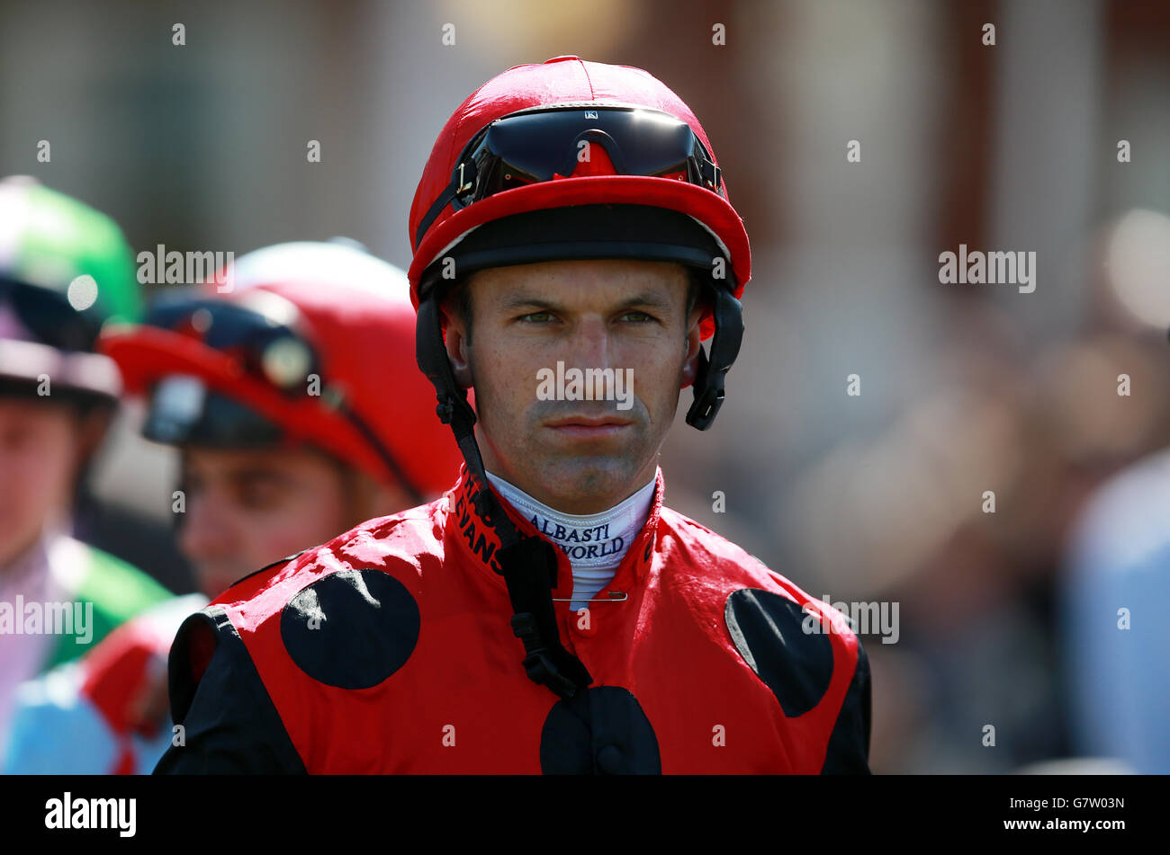 Pat Dobbs during the Dubai Duty Free Spring Trials Meeting at Newbury ...