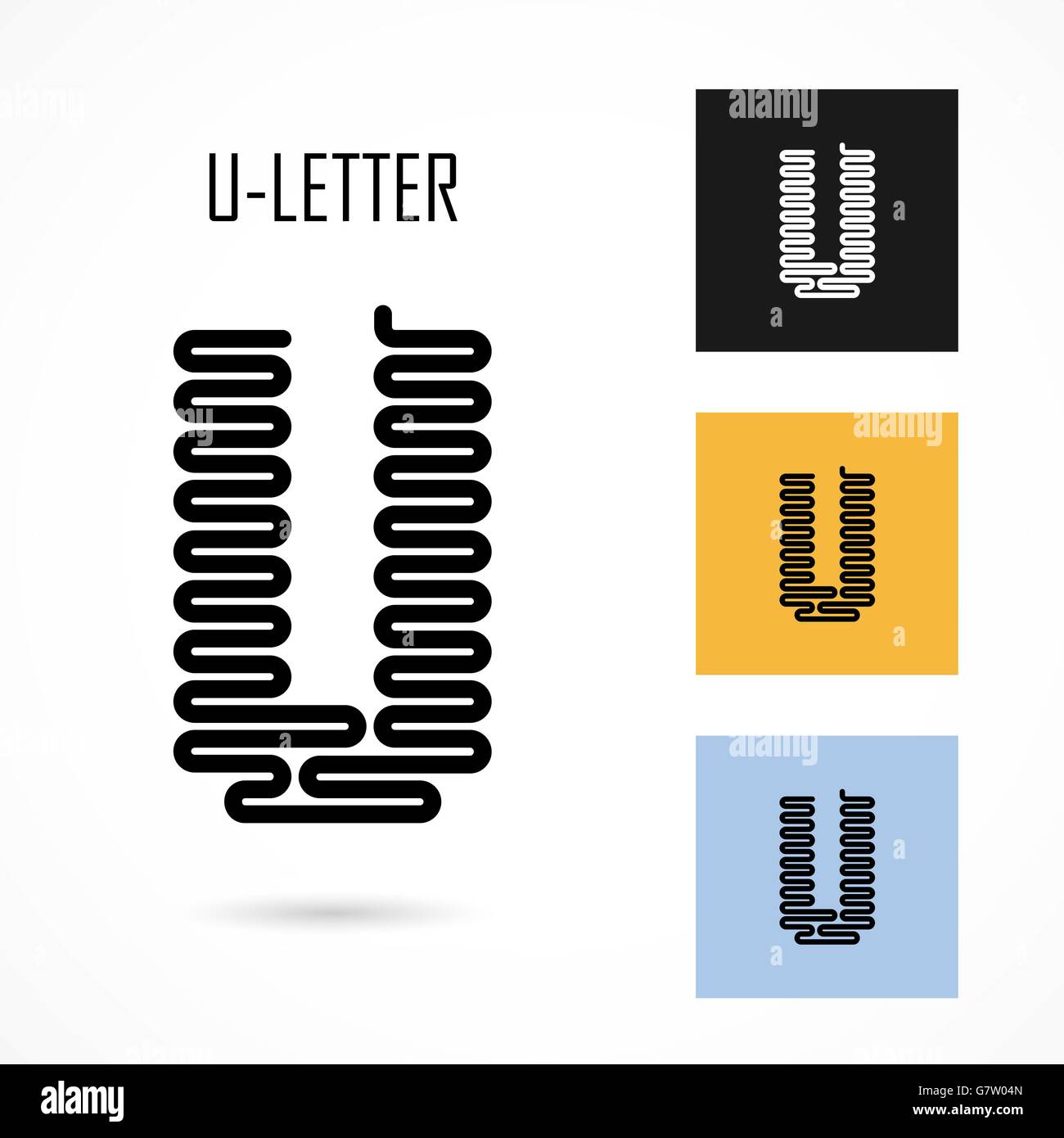 Creative U- letter icon abstract logo design vector template.Creative U ...