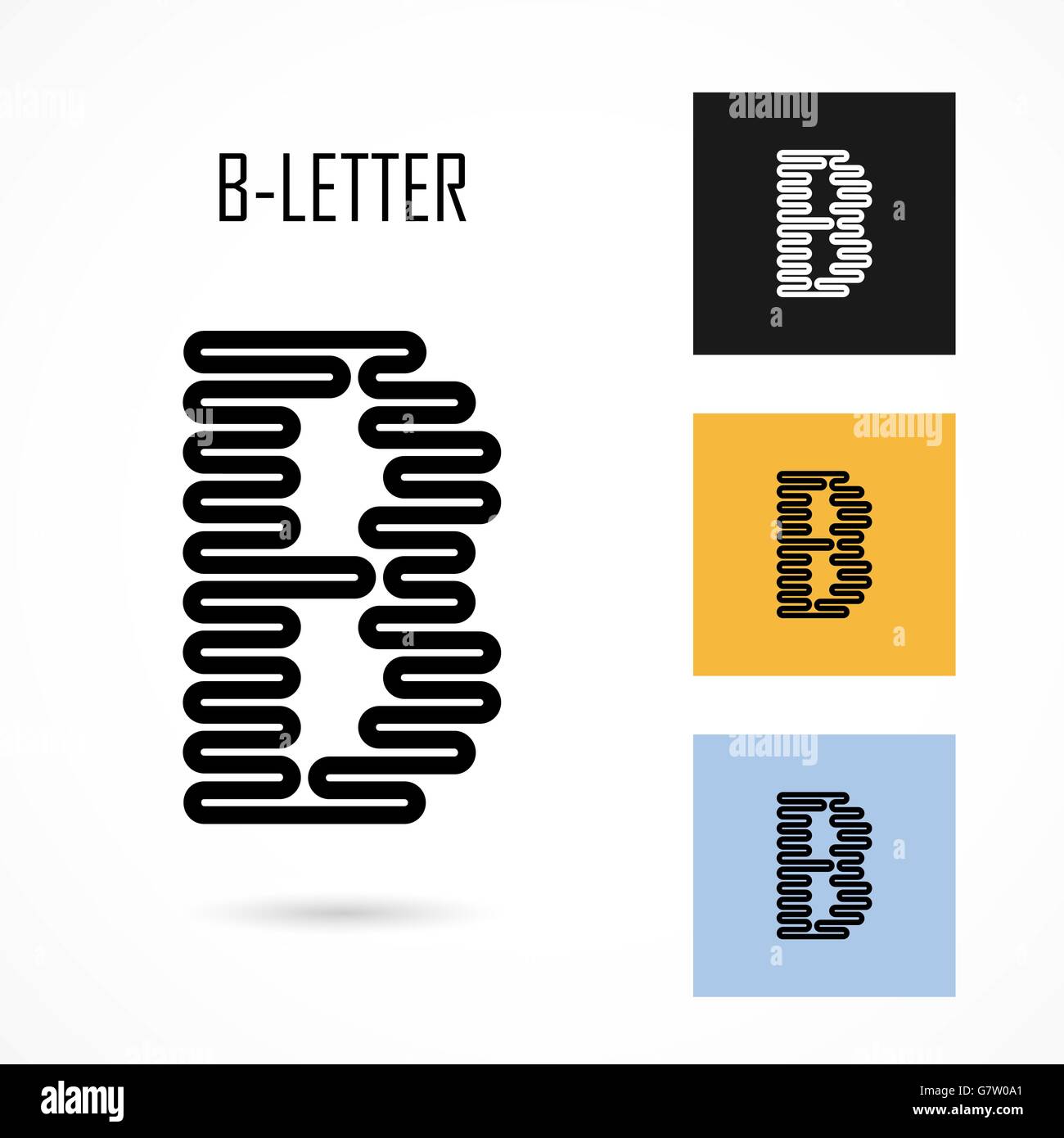 Creative B- letter icon abstract logo design vector template.Creative B ...