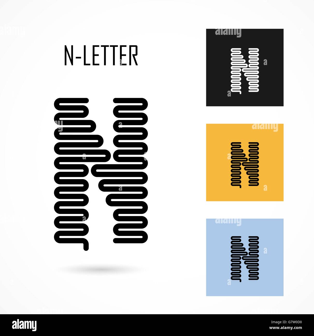Creative N- letter icon abstract logo design vector template.Creative N ...