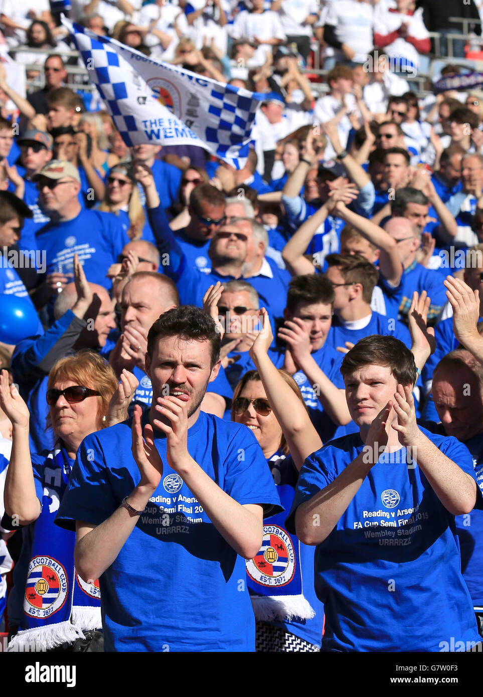 Reading fans in the stands show their support hi-res stock photography ...